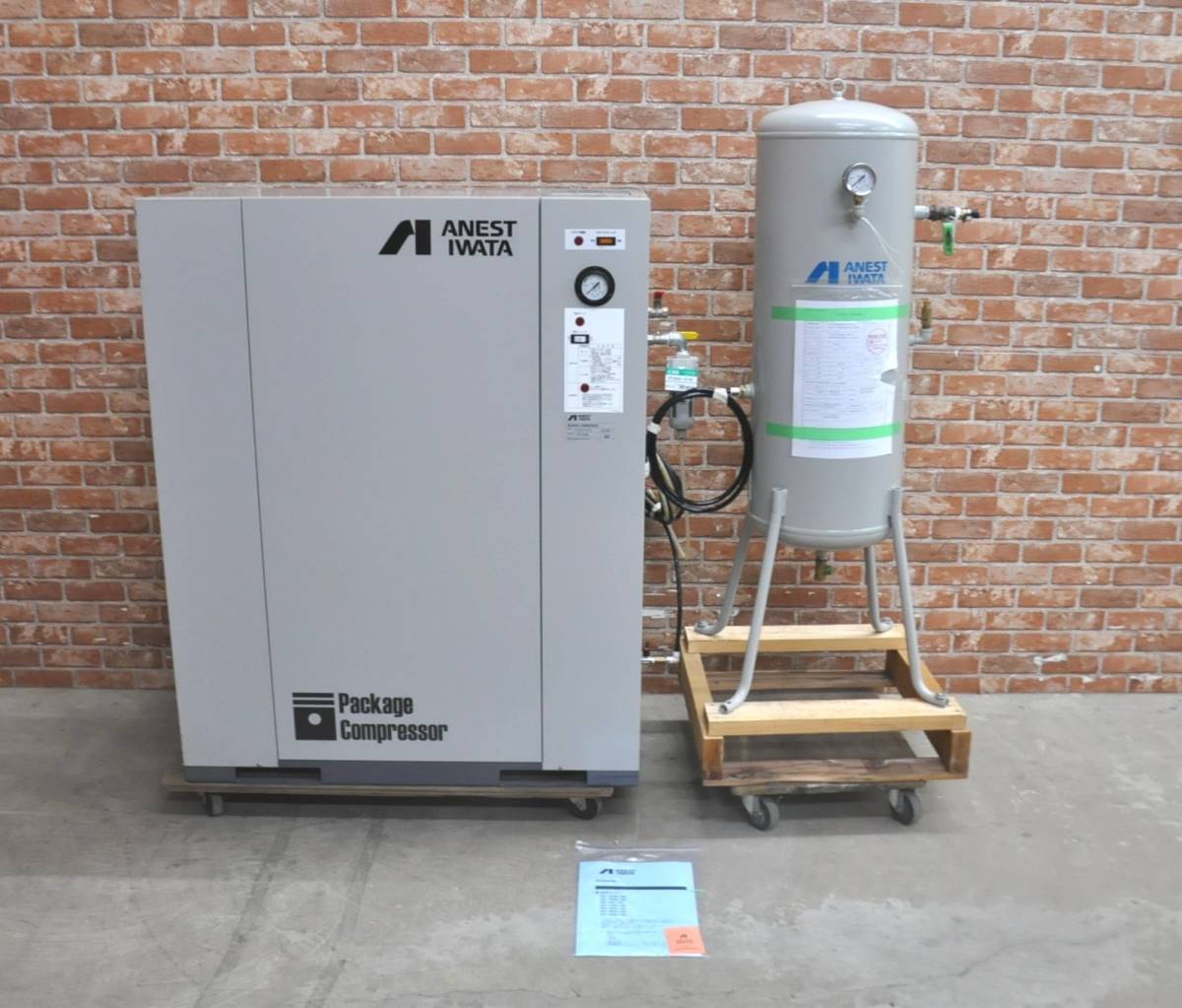 ANEST IWATA アネスト岩田 パッケージコンプレッサー CLP22EF-8.5D 3馬力 三相200V 60Hz 空気タンク SAT-60C-100 美品を買い取りました ...